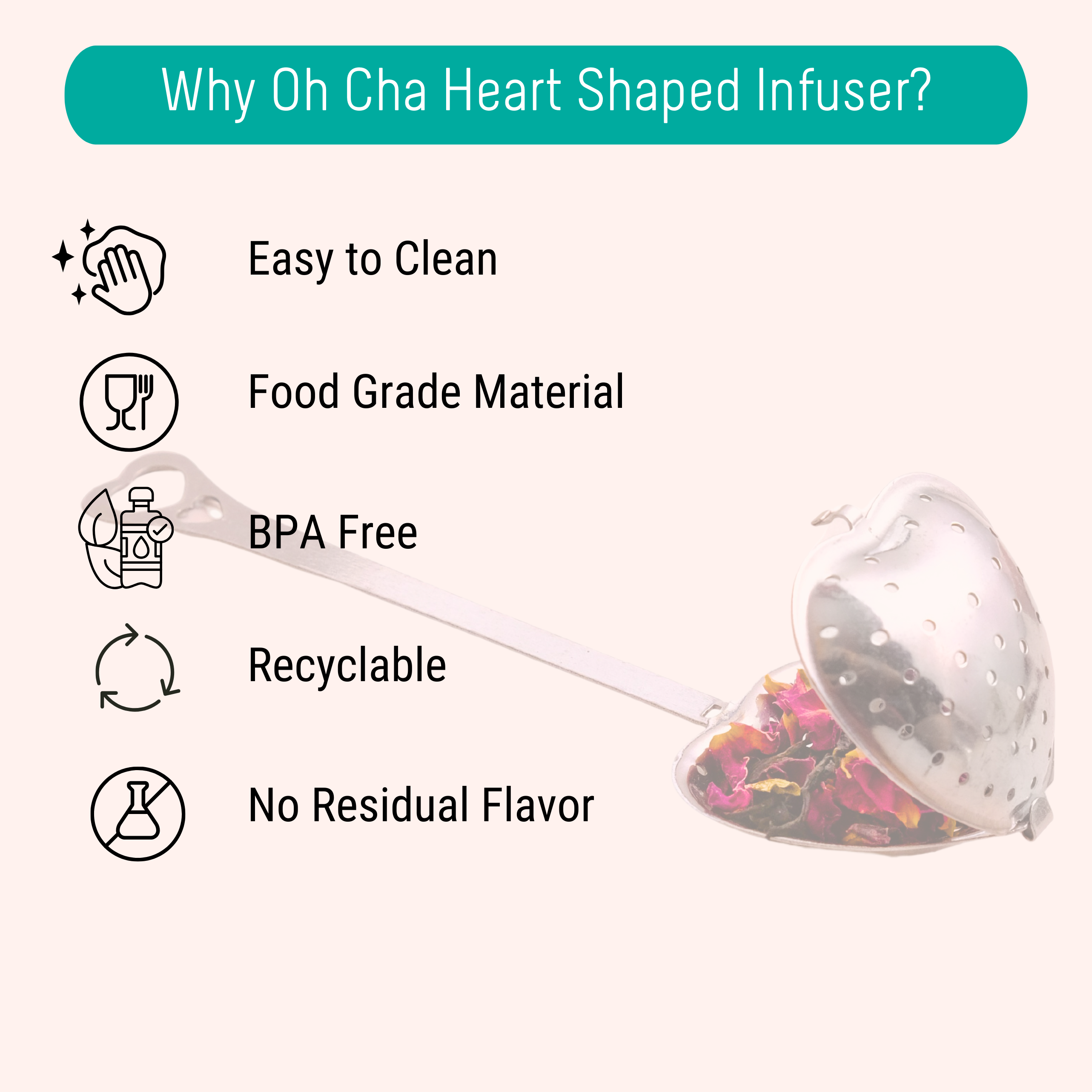 Heart Shaped Tea Infuser Combo – OhCha.in