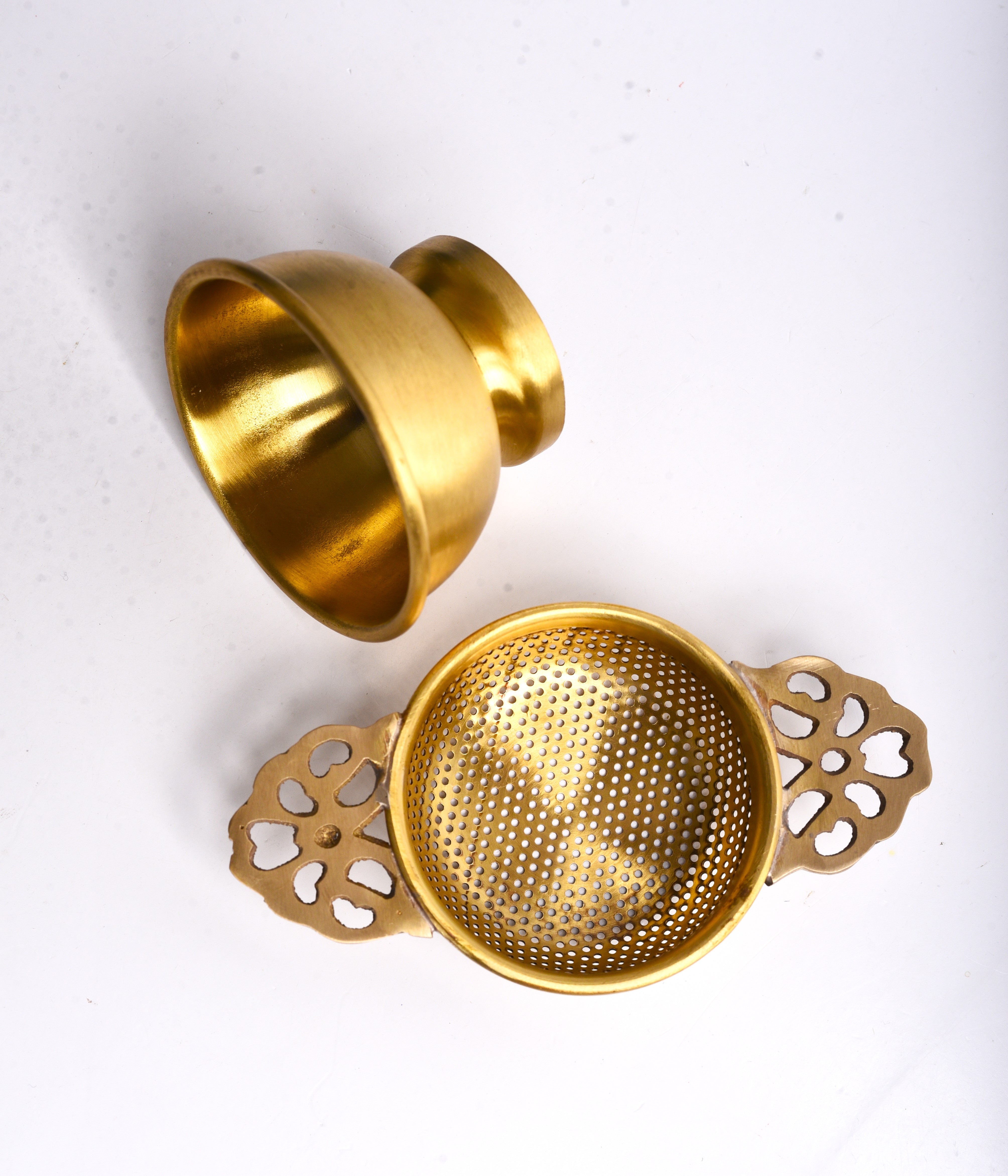 Brass Tea Strainer | Infuser for Tea and Coffee – OhCha.in