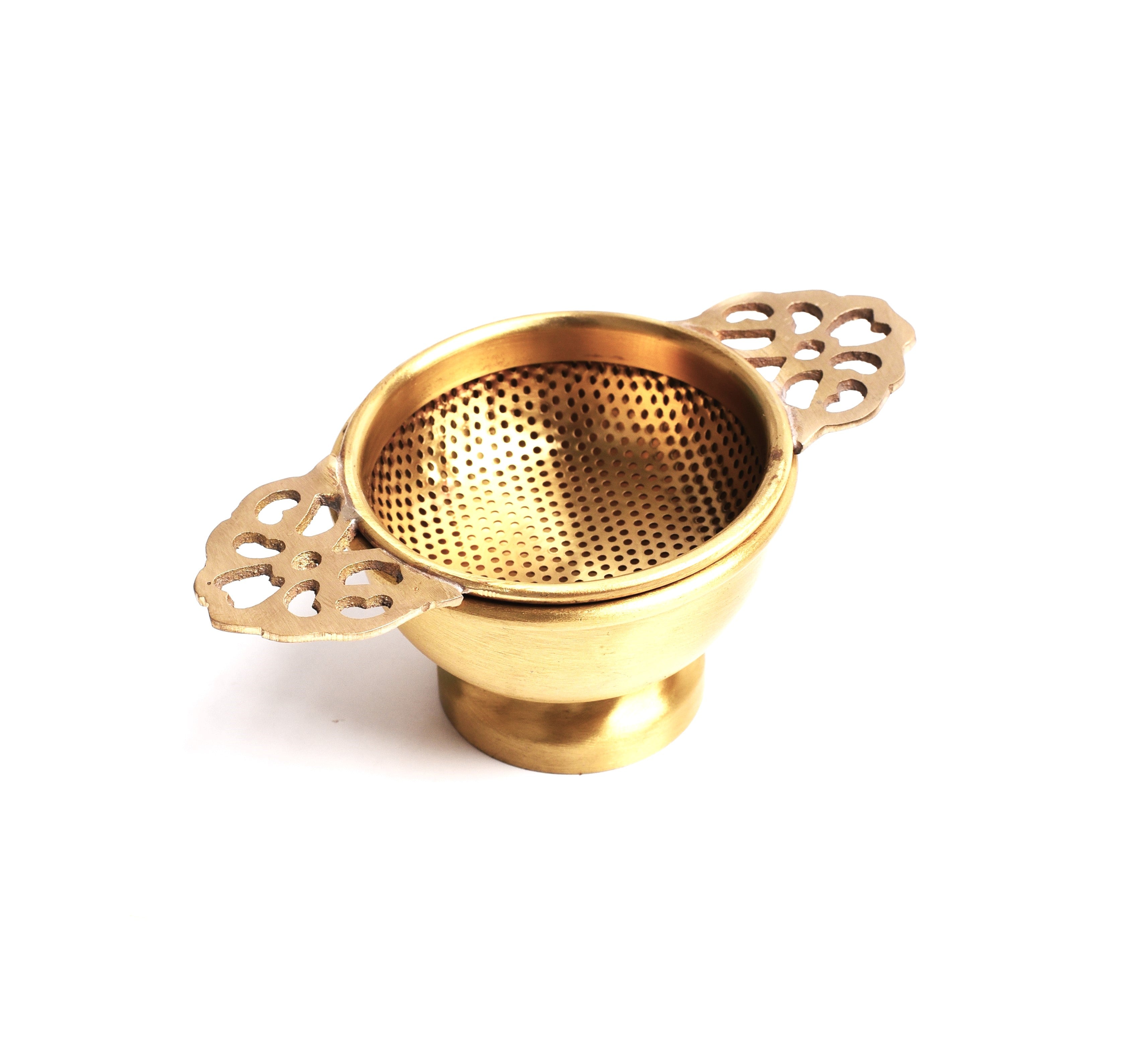 Brass Tea Strainer | Infuser for Tea and Coffee – OhCha.in
